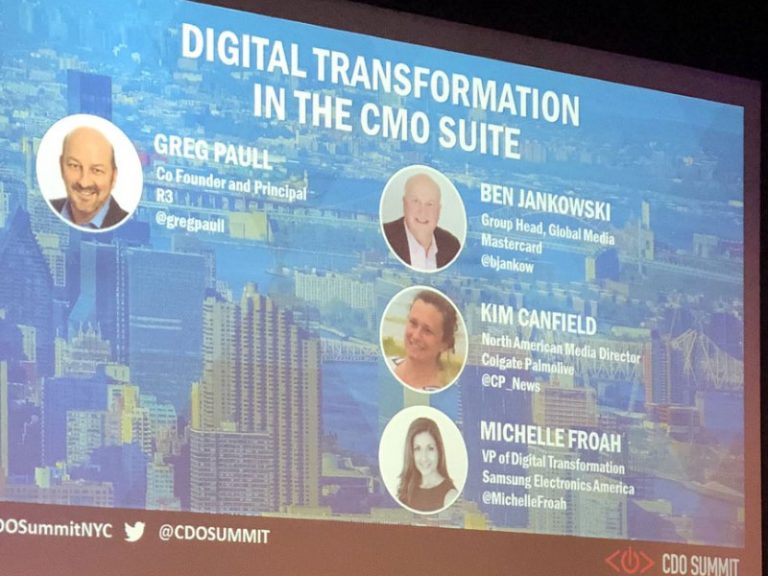 Digital Transformation in the CMO Suite at CDO Summit 2018 - Events - R3