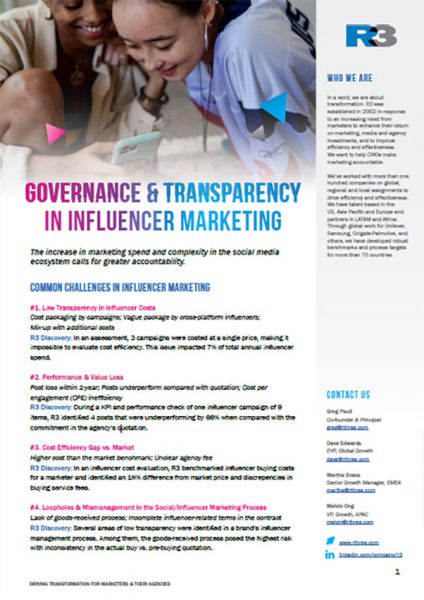 Governance & Transparency In Influencer Marketing - R3